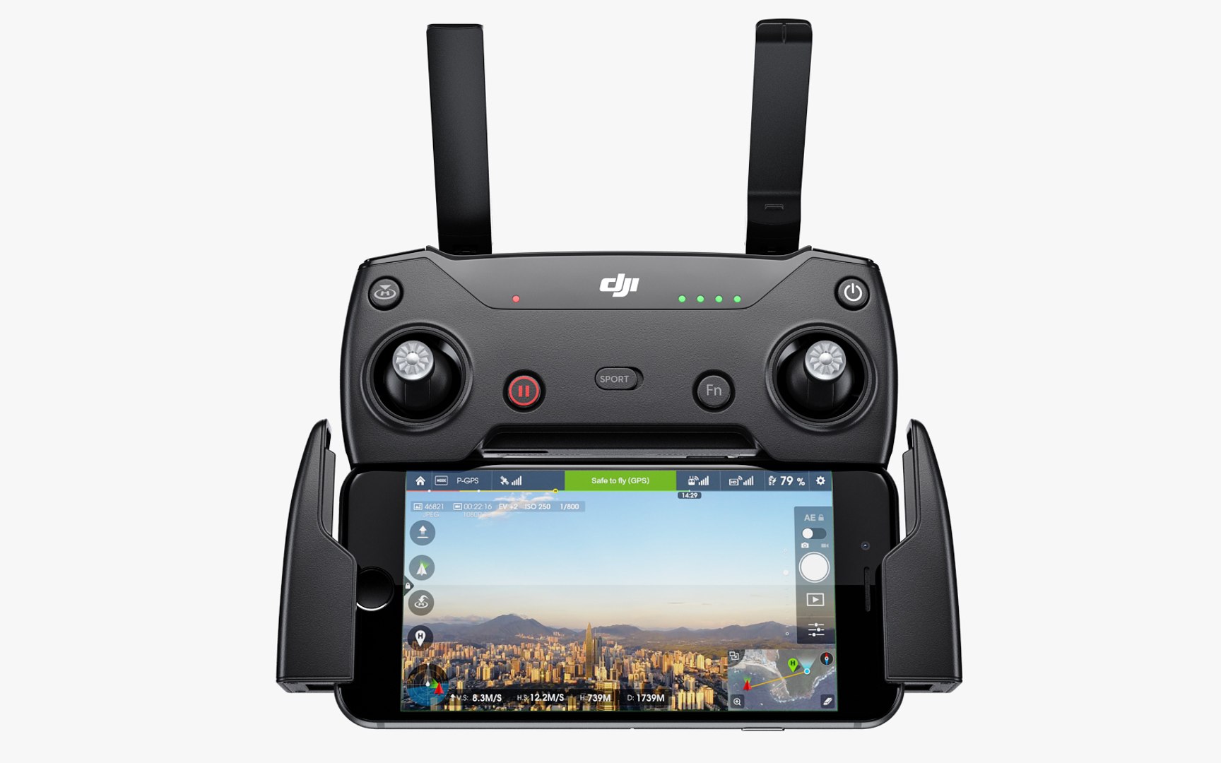 Dji spark controller iphne7 3D model - TurboSquid 1175998