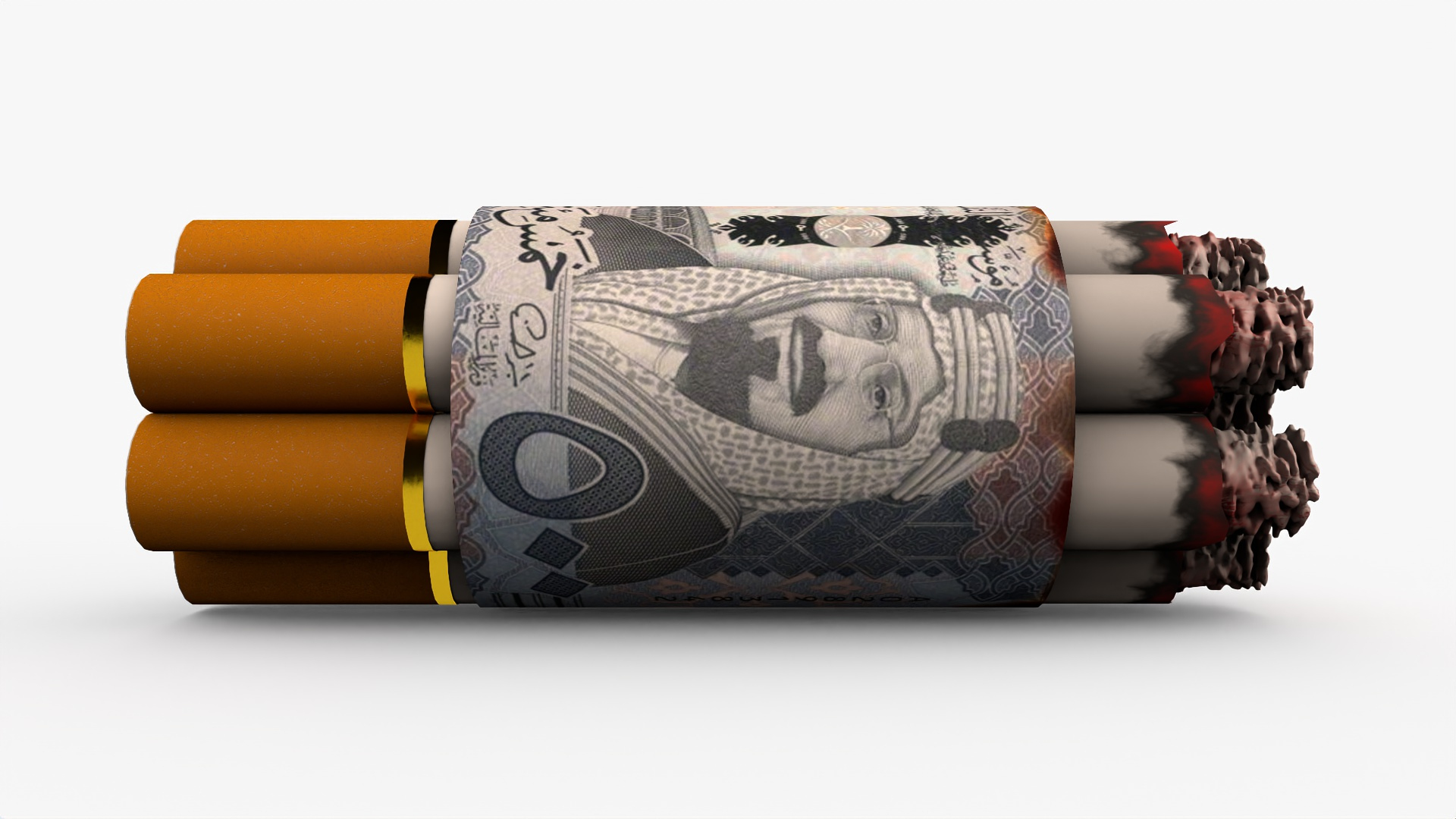3D Model Cigarette Smoke Money - TurboSquid 1847106