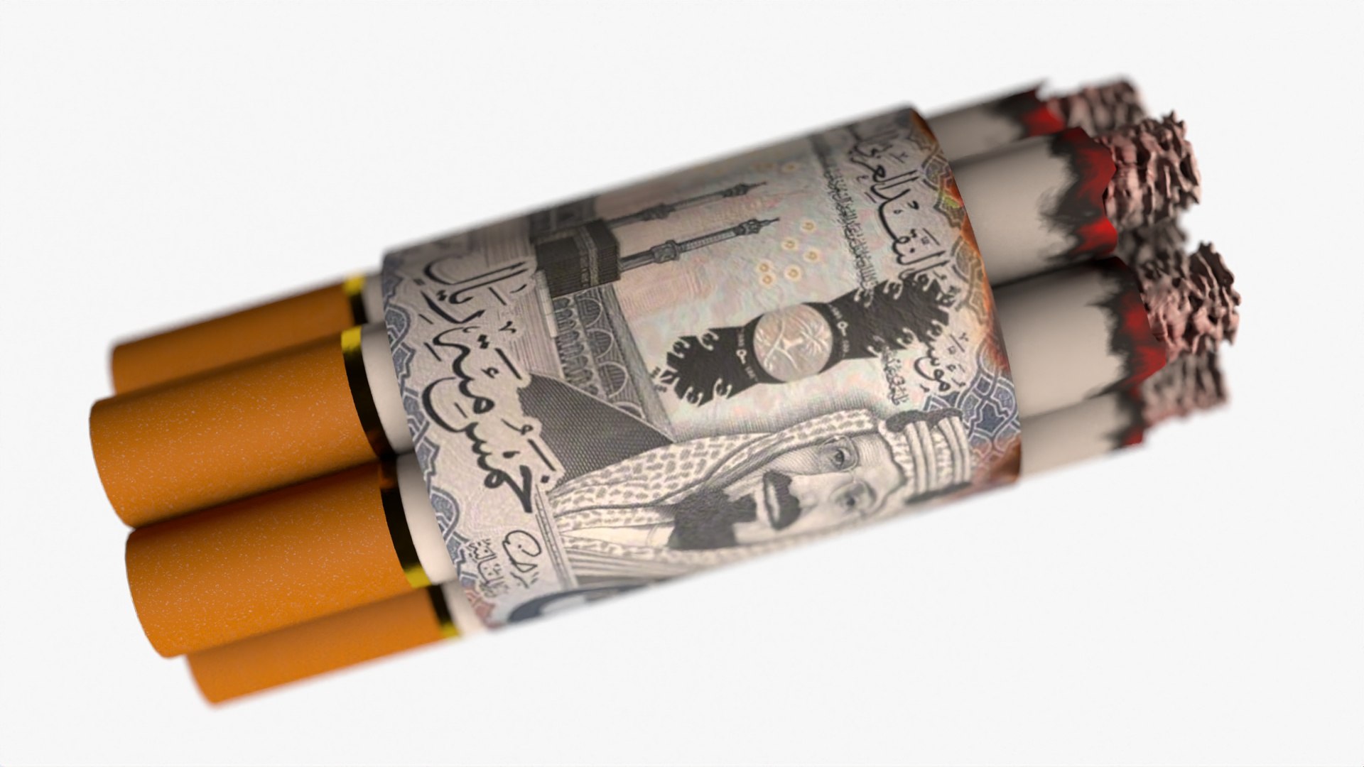 3D Model Cigarette Smoke Money - TurboSquid 1847106