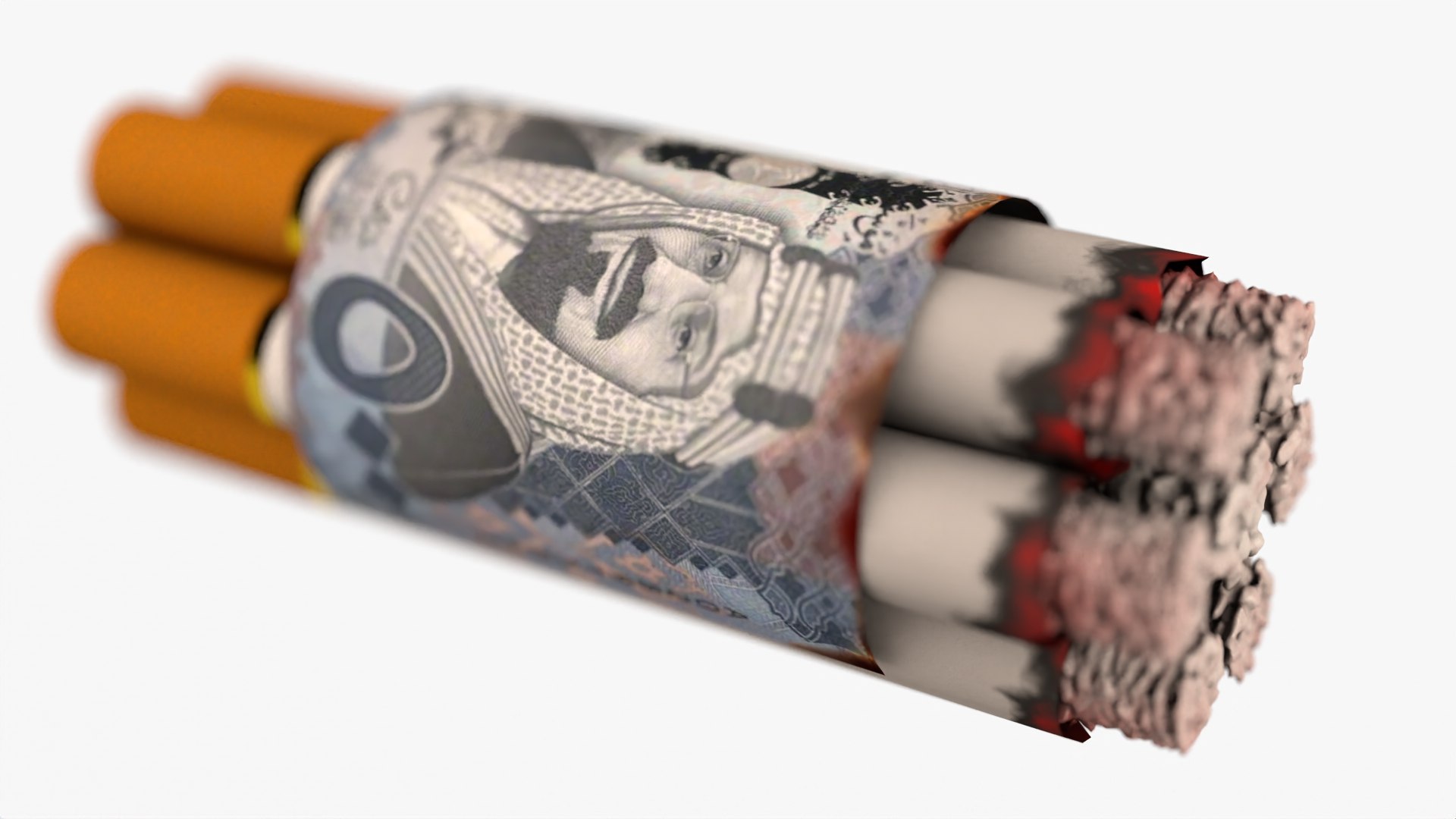 3D Model Cigarette Smoke Money - TurboSquid 1847106