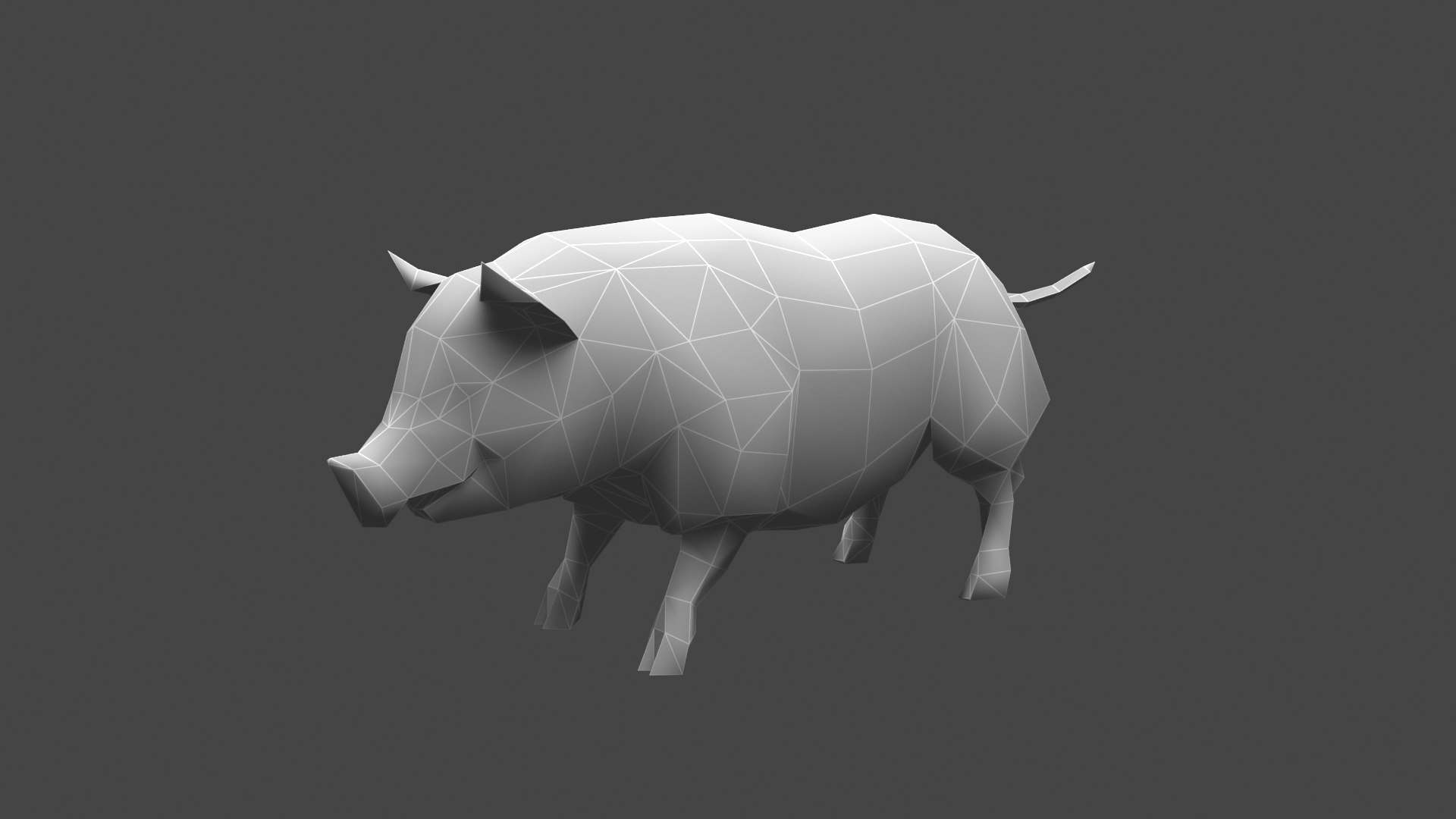 Low-poly animated pig 3D - TurboSquid 1948257