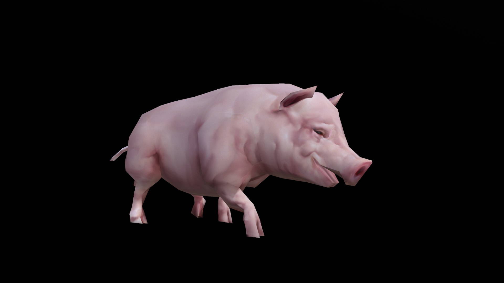 Low-poly animated pig 3D - TurboSquid 1948257