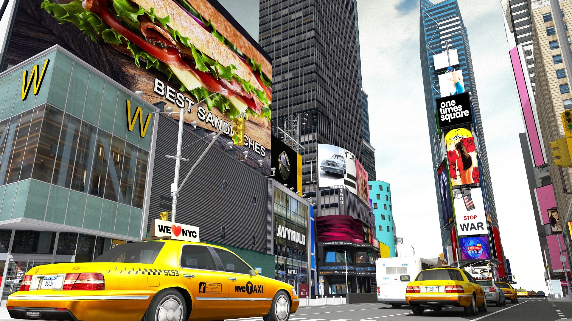 Times Square Color Vol 2 3D - TurboSquid 2193316