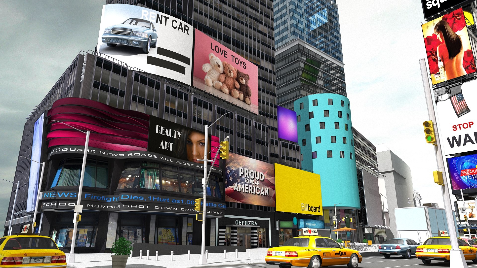 Times Square Color Vol 2 3D - TurboSquid 2193316