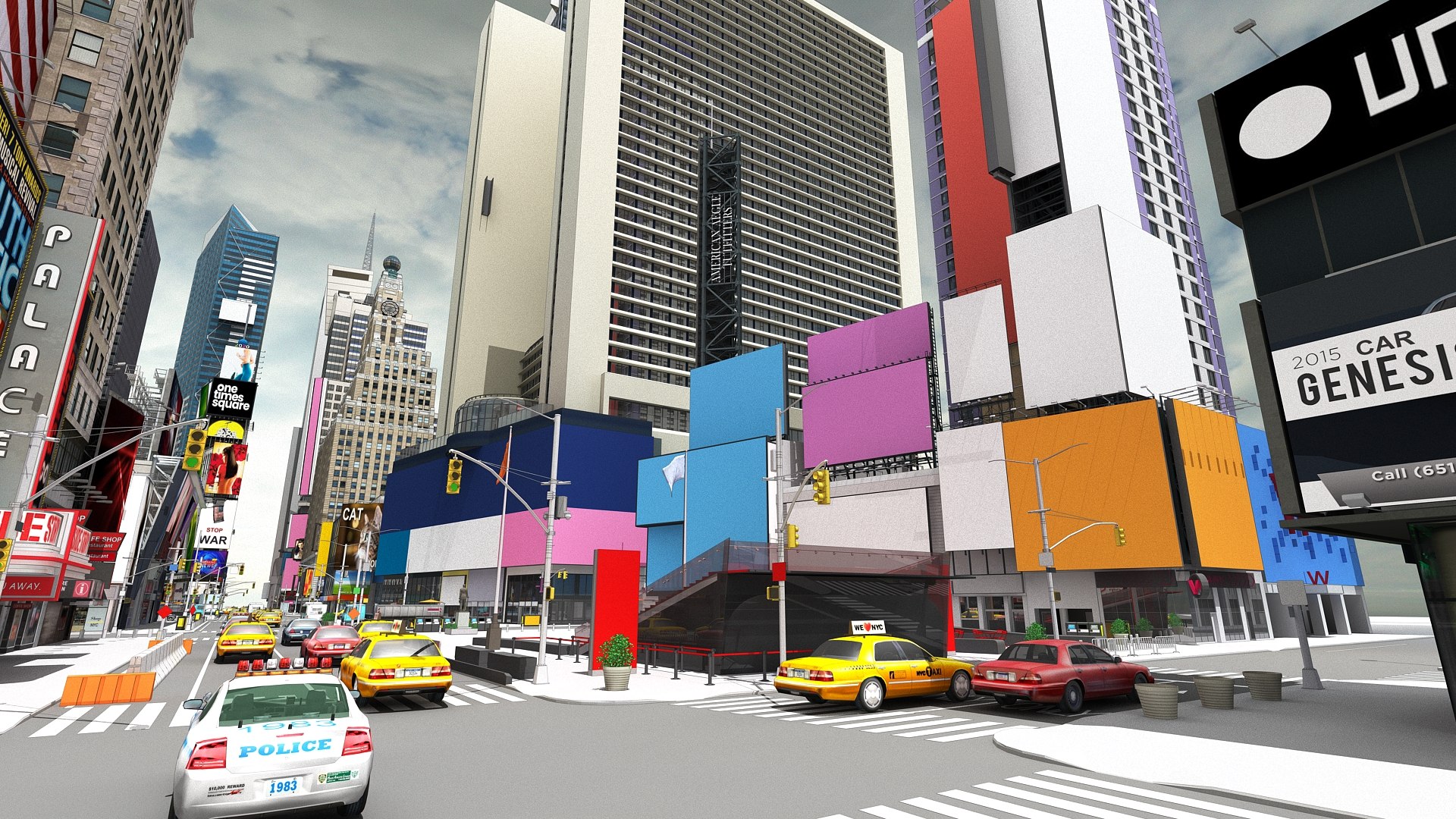Times Square Color Vol 2 3D - TurboSquid 2193316