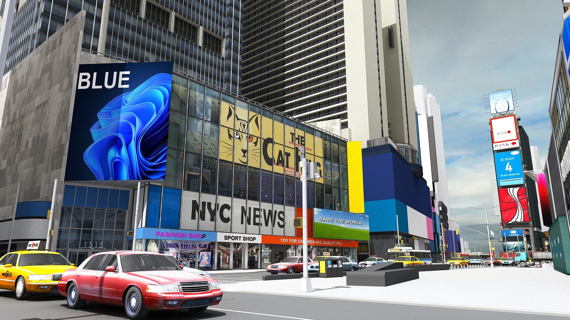Times Square Color Vol 2 3D - TurboSquid 2193316