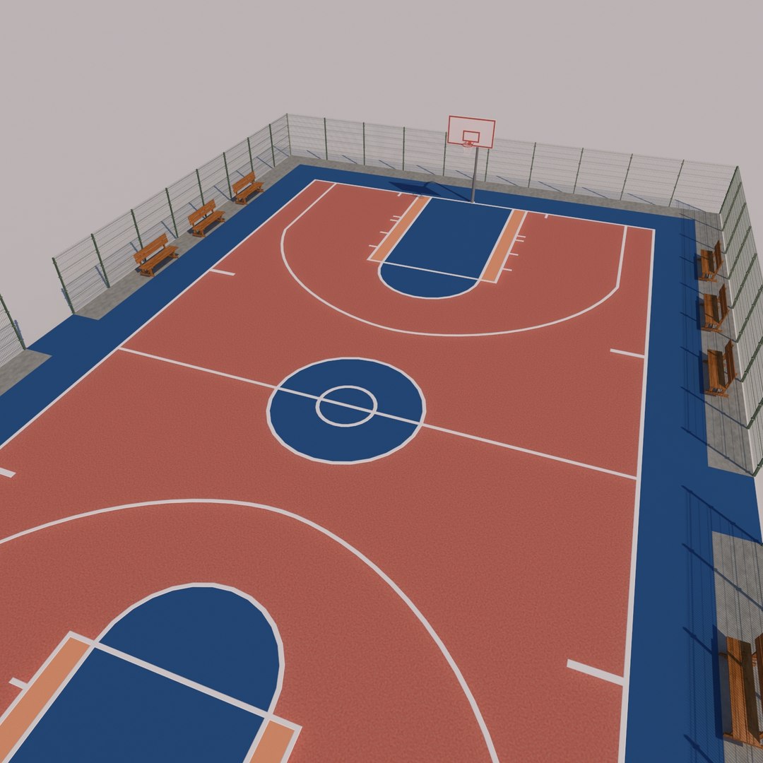 Basketball Court Model - TurboSquid 1223395