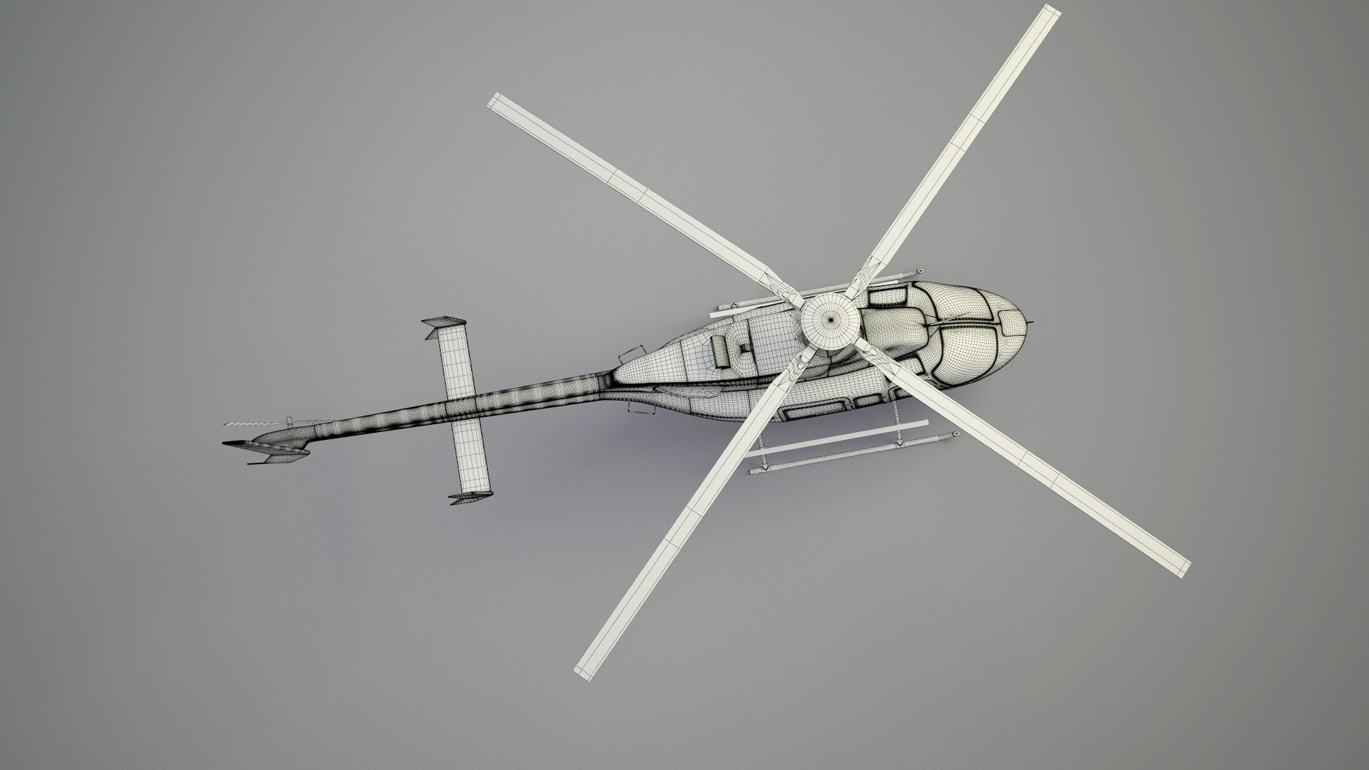Bell 407 Helicopter 3d Model