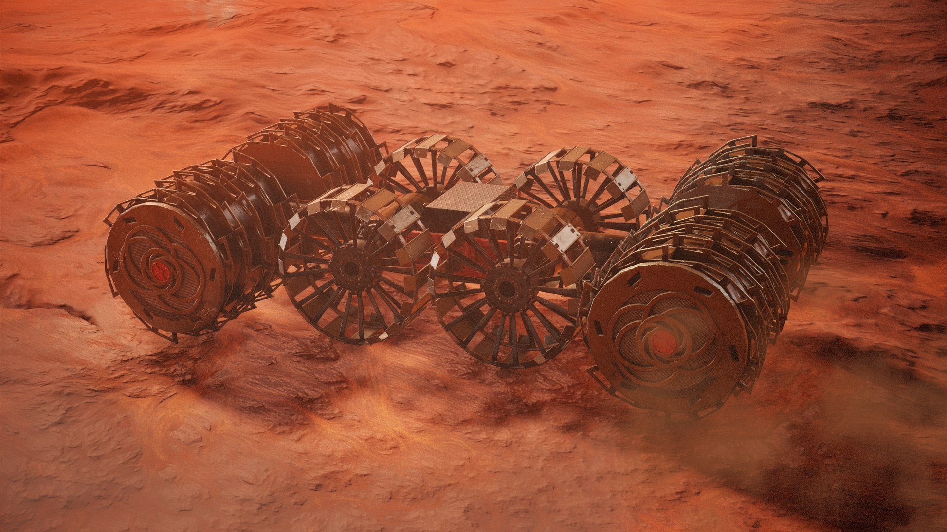 NASA RASSOR Mining Excavator Rover 3D Model - TurboSquid 2083432