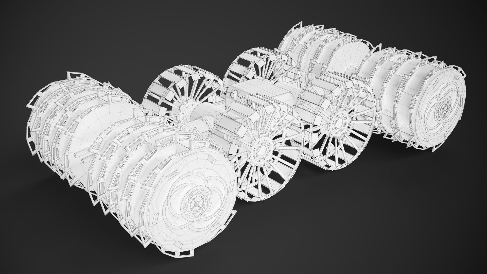 NASA RASSOR Mining Excavator Rover 3D model - TurboSquid 2083432