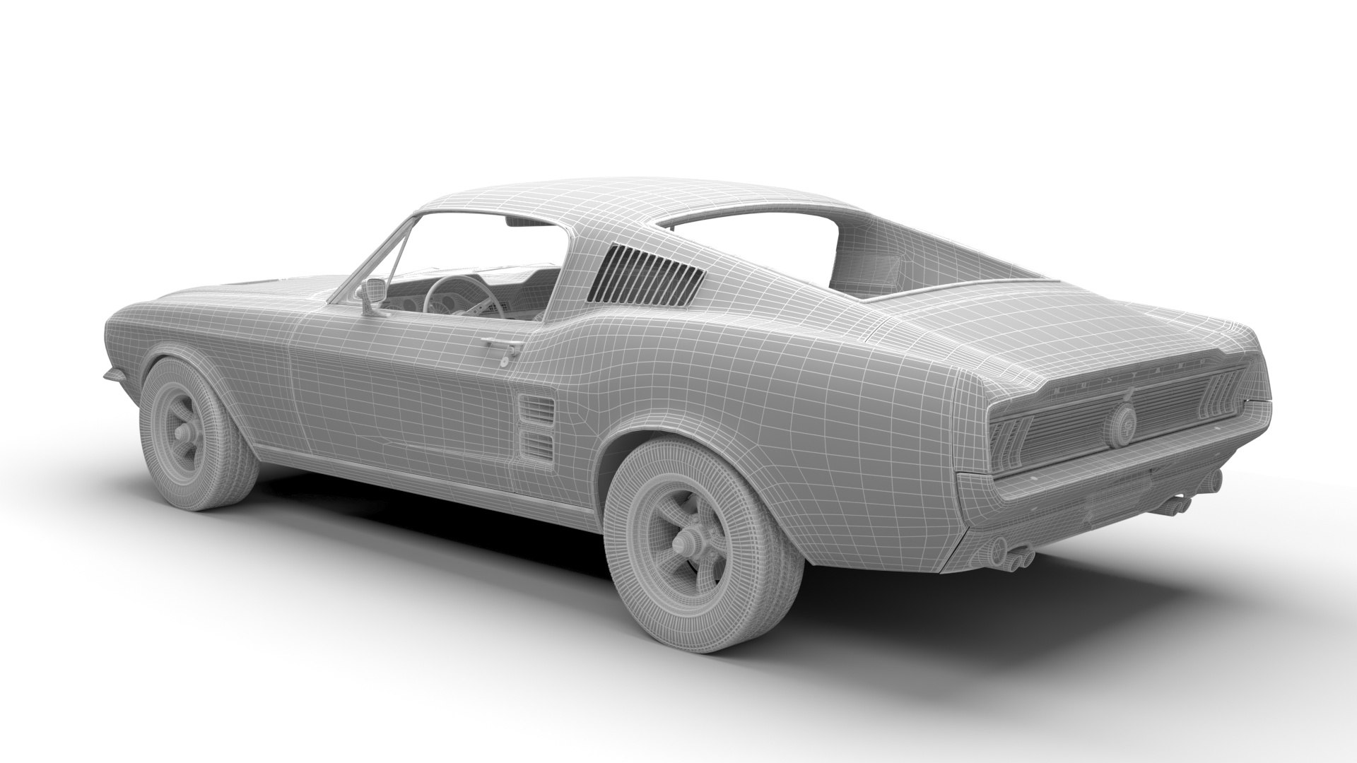 Ford Mustang Fastback 1967 3D Model - TurboSquid 1724493