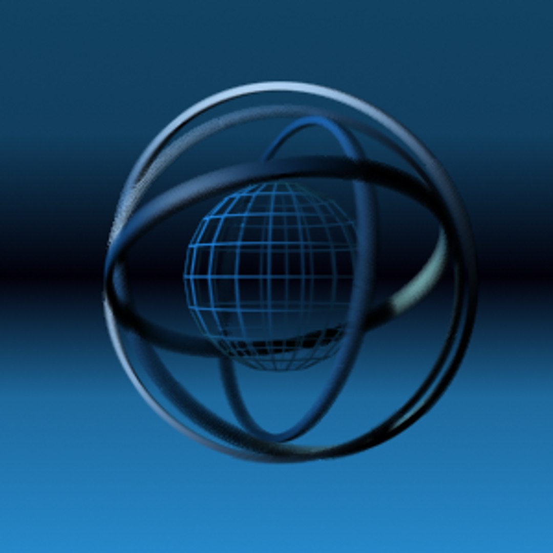 Spinning Wireframe Globe 3d Model