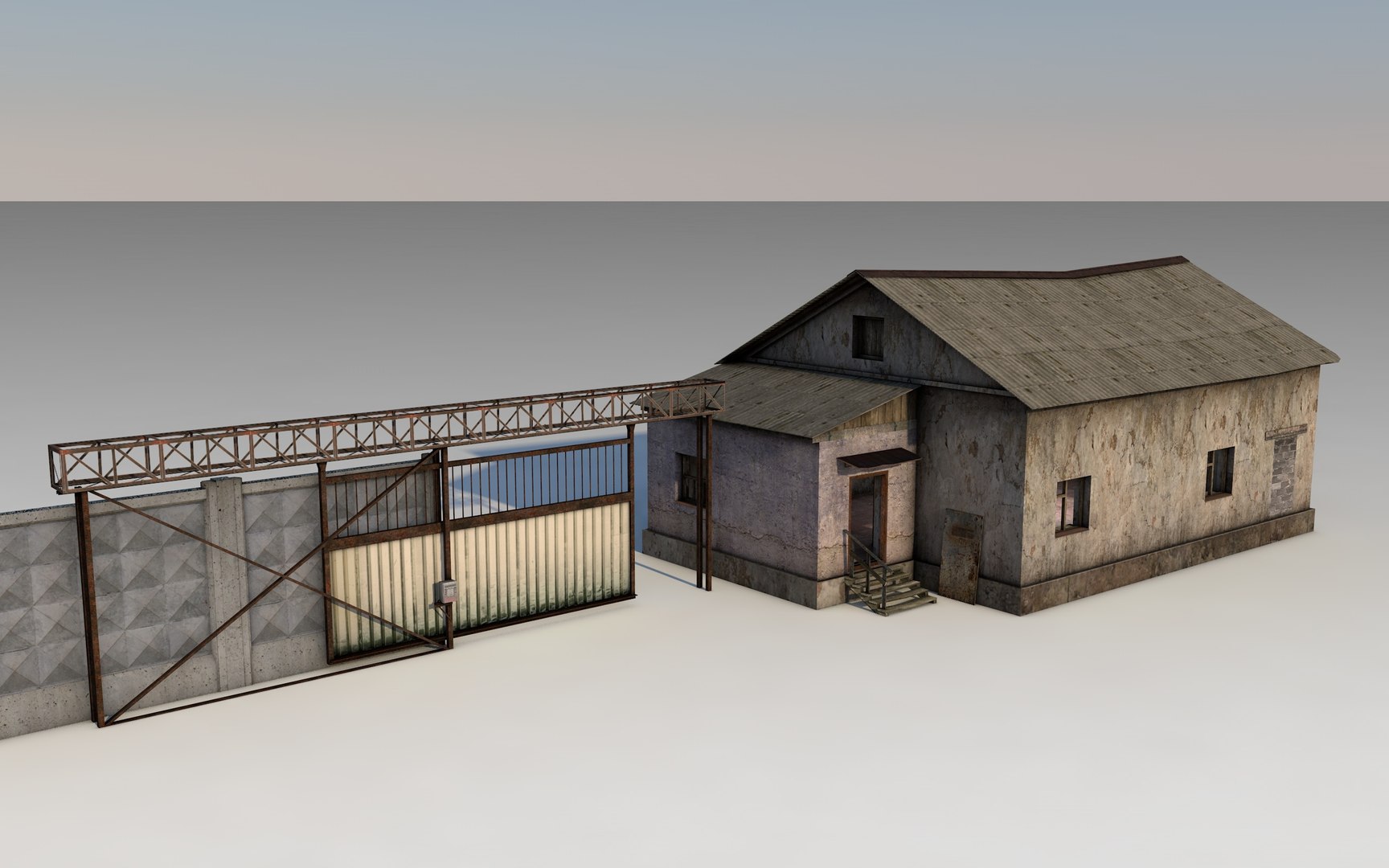 Old Soviet Checkpoint 3D Model - TurboSquid 1348323