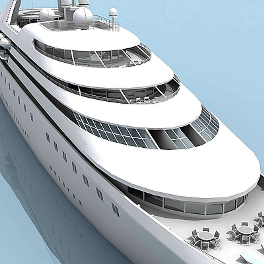 Passenger Cruise Ship 3d Model