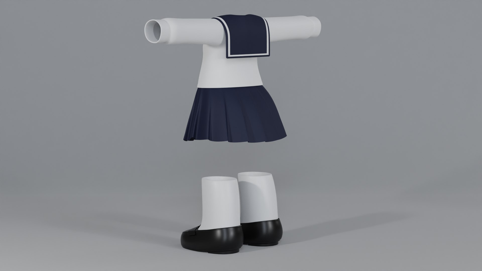 Minimal Chibi School Uniform 05 3D Model - TurboSquid 1981731