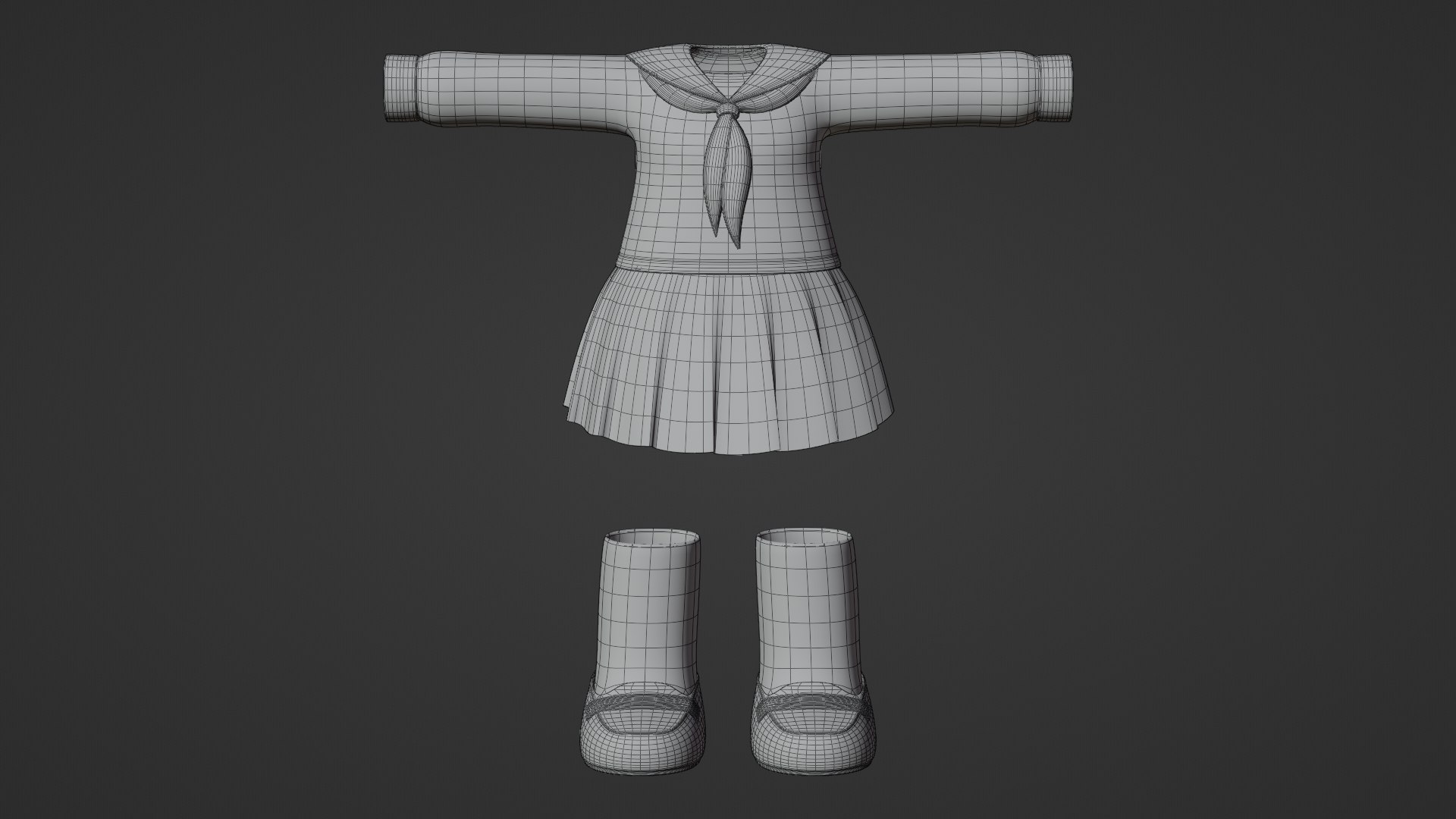 Minimal Chibi School Uniform 05 3D Model - TurboSquid 1981731