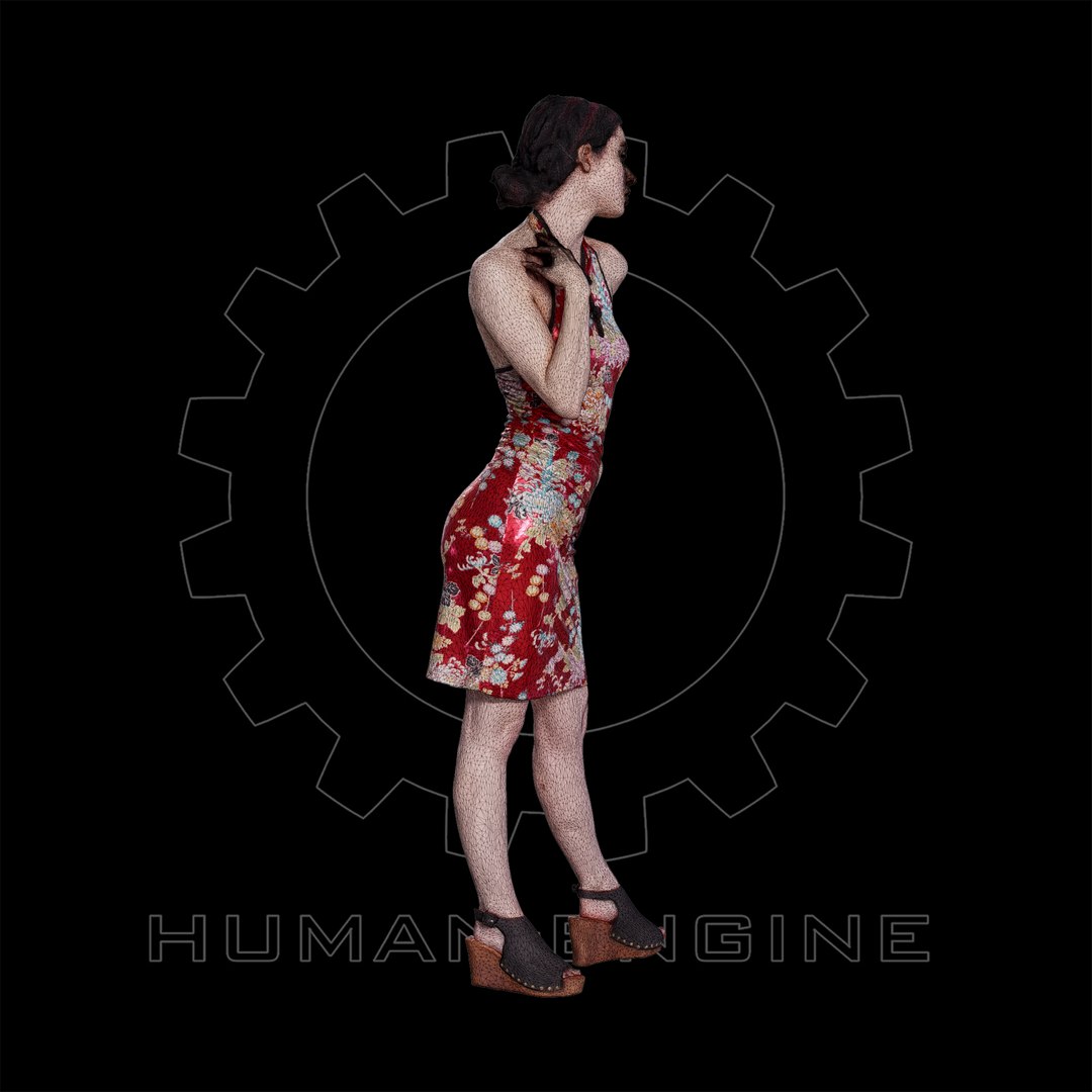 Female Scan - Amy In Chinese Style Dress 138 3D Model - TurboSquid 2139841