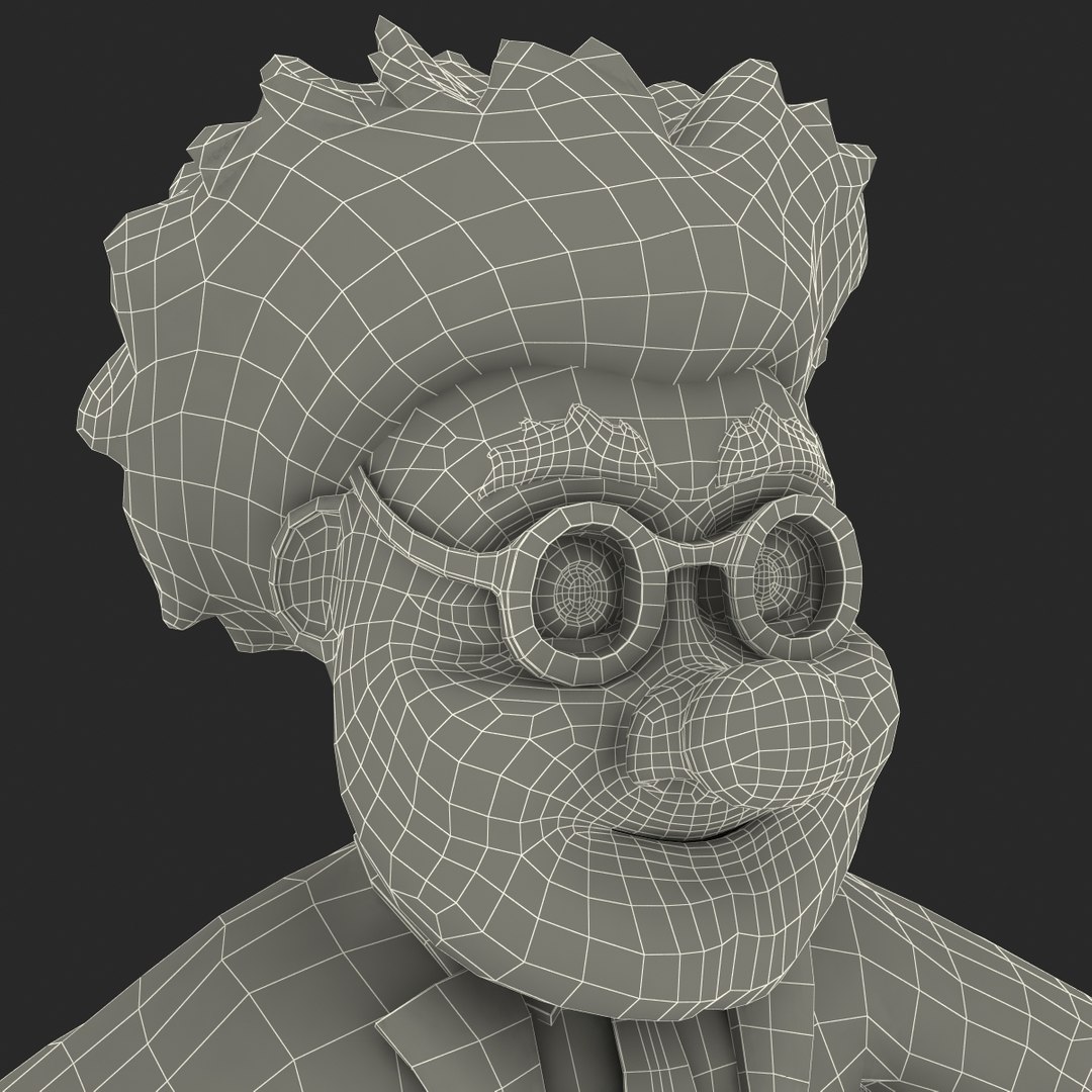 3d model cartoon scientist