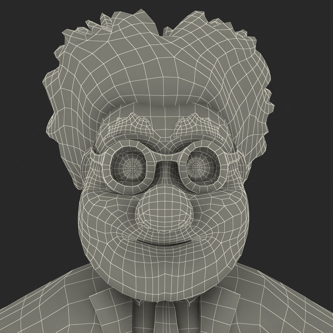 3d model cartoon scientist