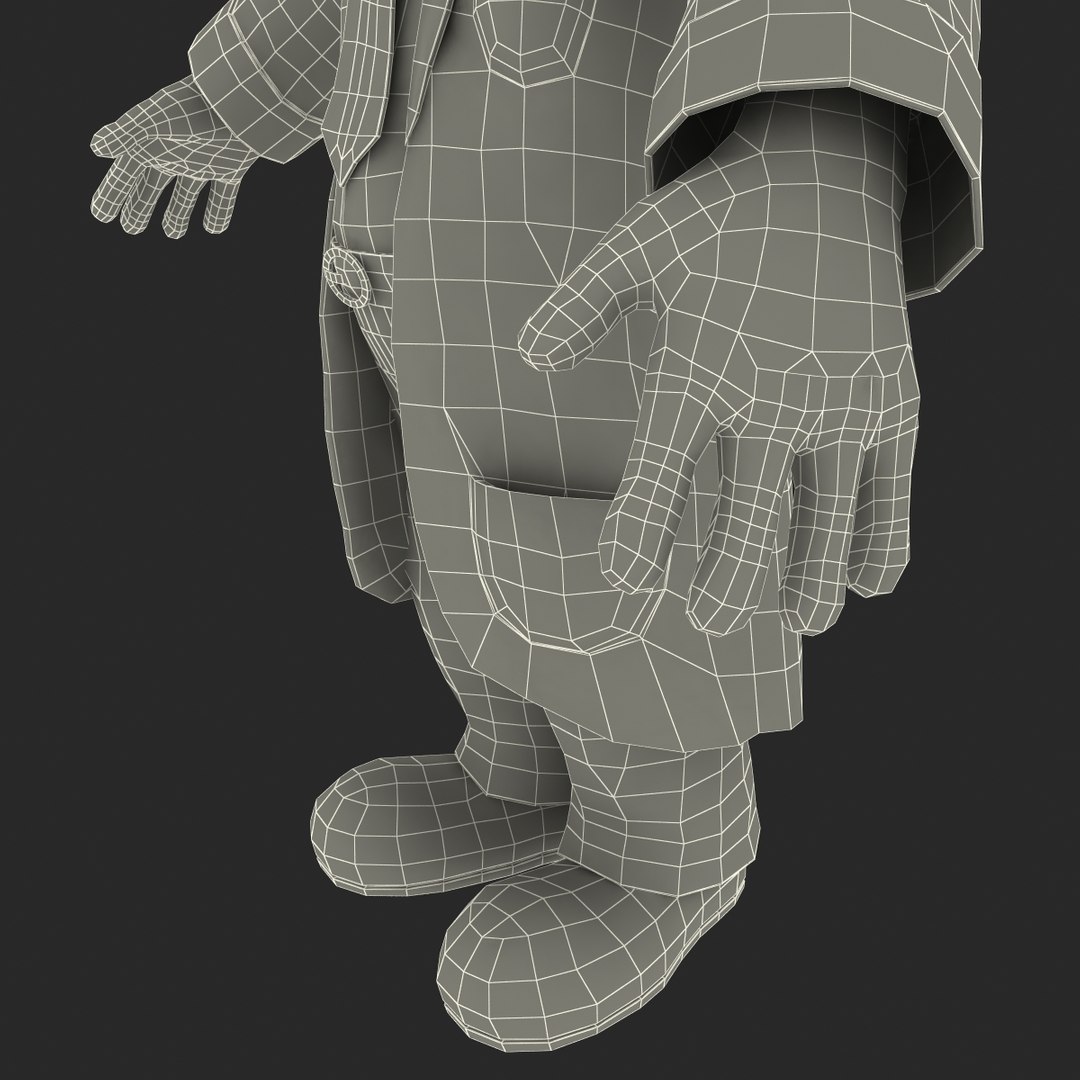 3d model cartoon scientist