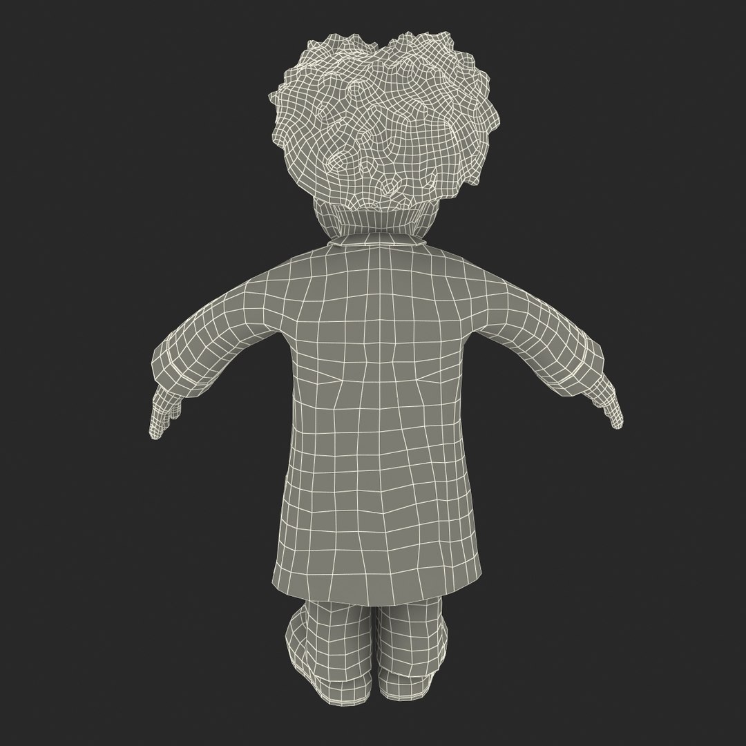3d model cartoon scientist