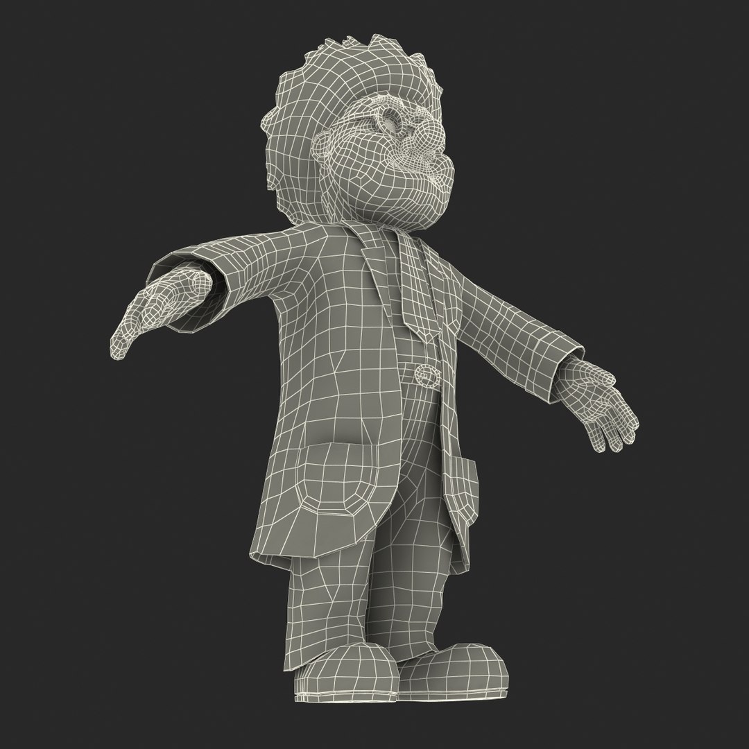 3d model cartoon scientist