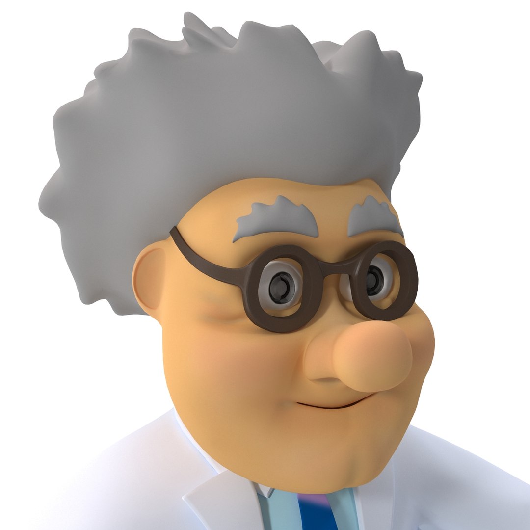 3d model cartoon scientist