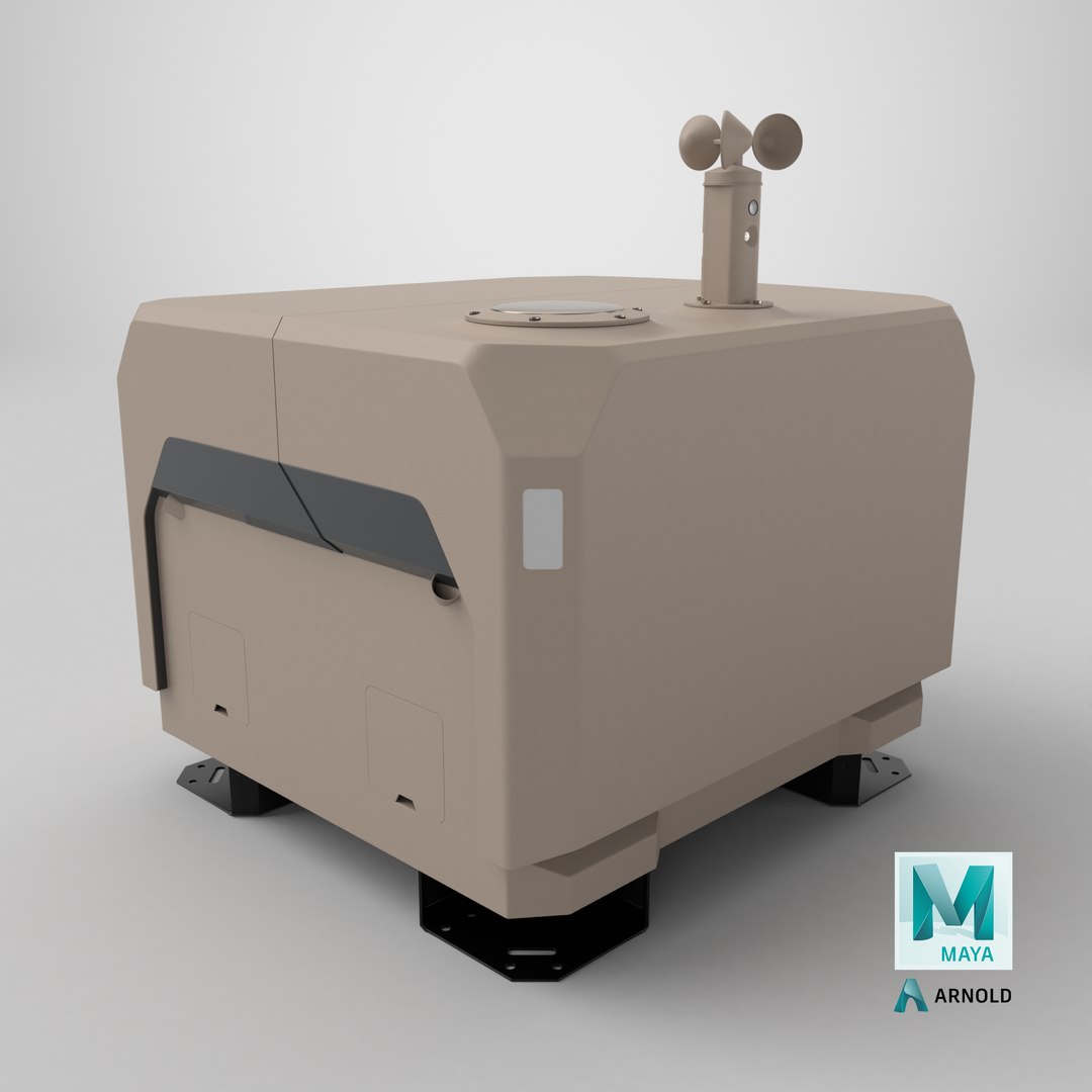 3D Autonomous Drone Dock Station Closed Sand Beige Model - TurboSquid ...