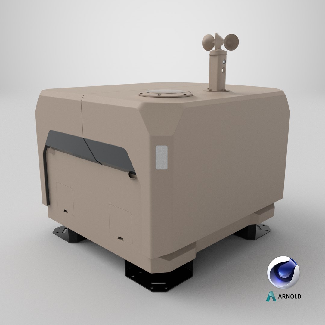 3D Autonomous Drone Dock Station Closed Sand Beige Model - TurboSquid ...