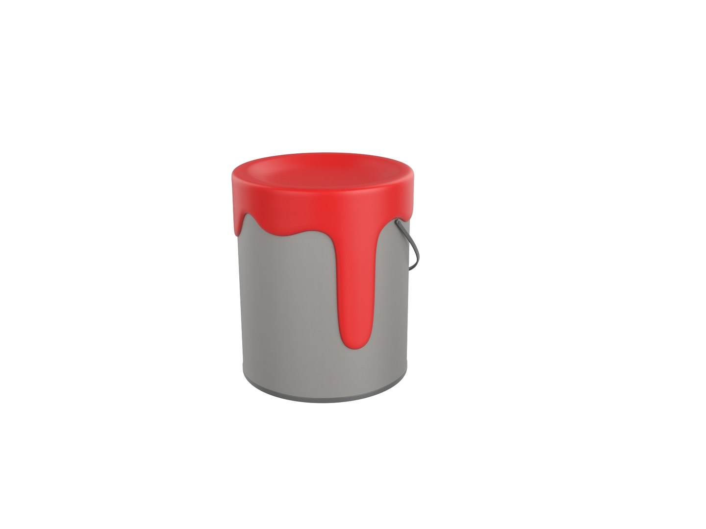 3D Cartoon Paint Bucket model - TurboSquid 1898842