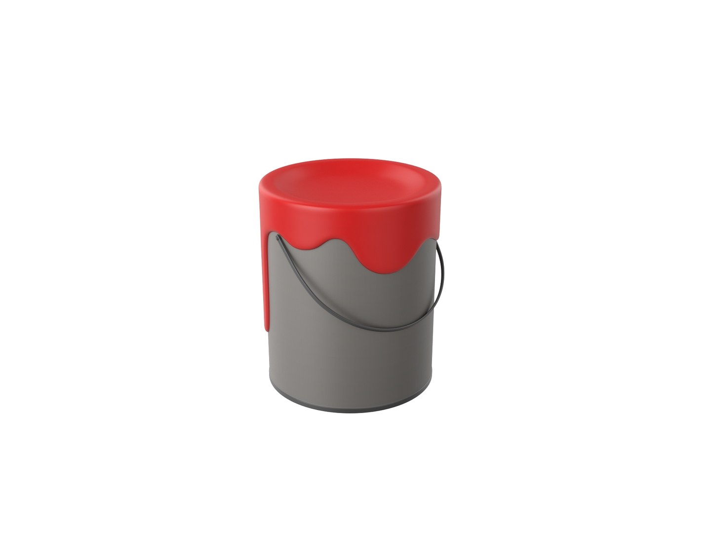 3D Cartoon Paint Bucket Model - TurboSquid 1898842