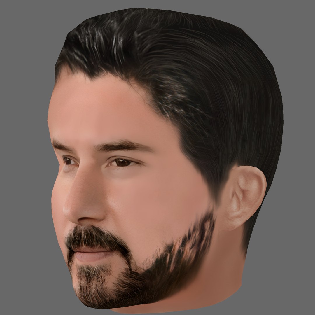 Keanu Reeves Head - Low Poly Head For Game 3D Model - TurboSquid 2219375