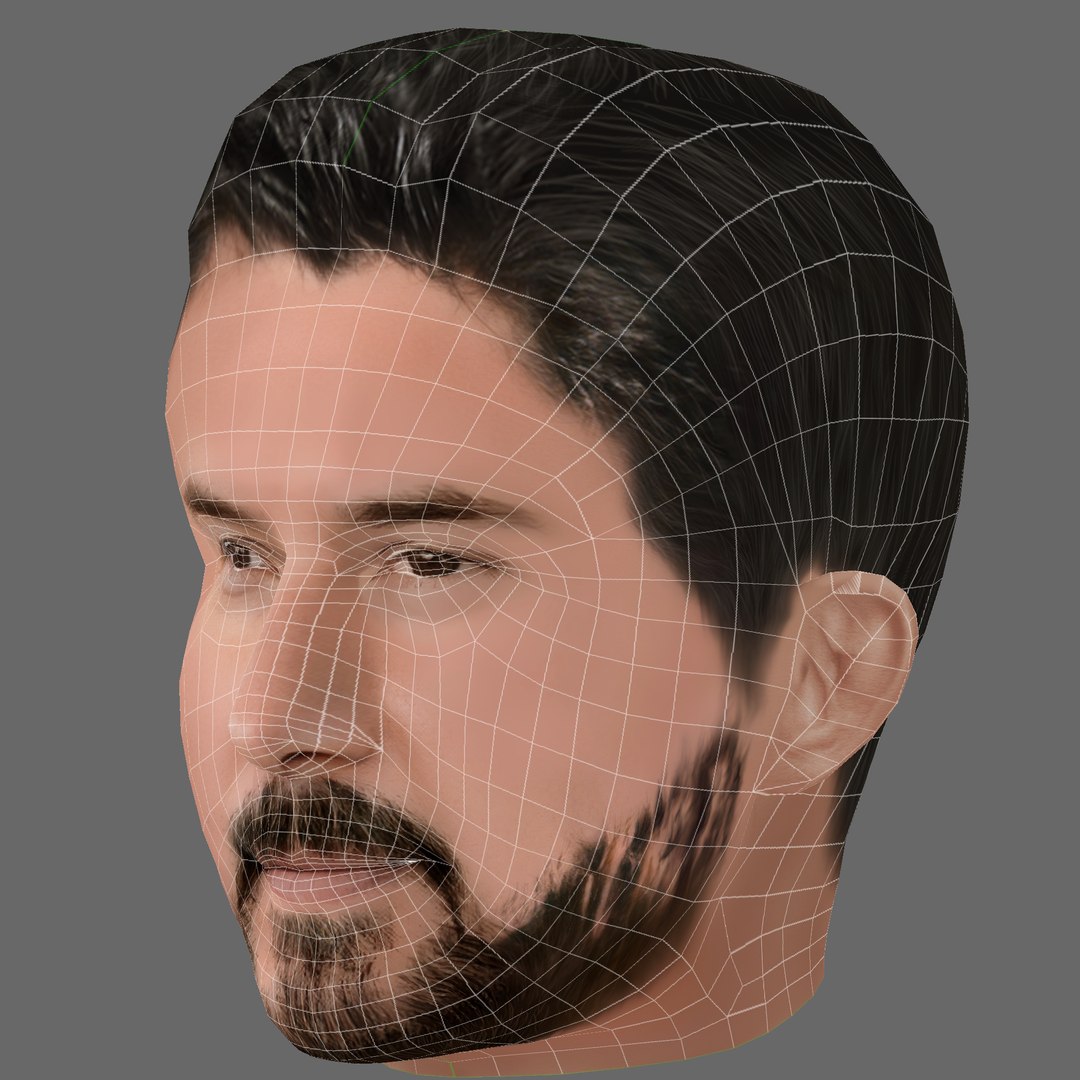 Keanu Reeves Head - Low Poly Head For Game 3D Model - TurboSquid 2219375