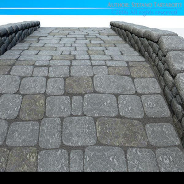 3d model of stone bridge