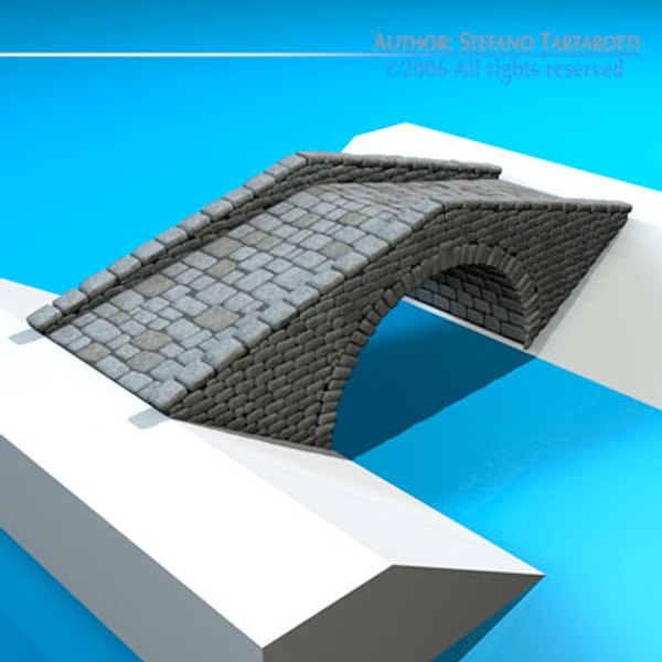 3d model of stone bridge