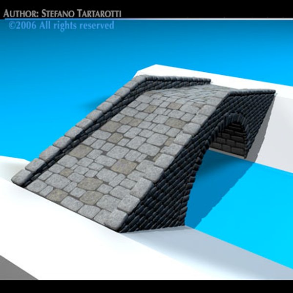 3d model of stone bridge