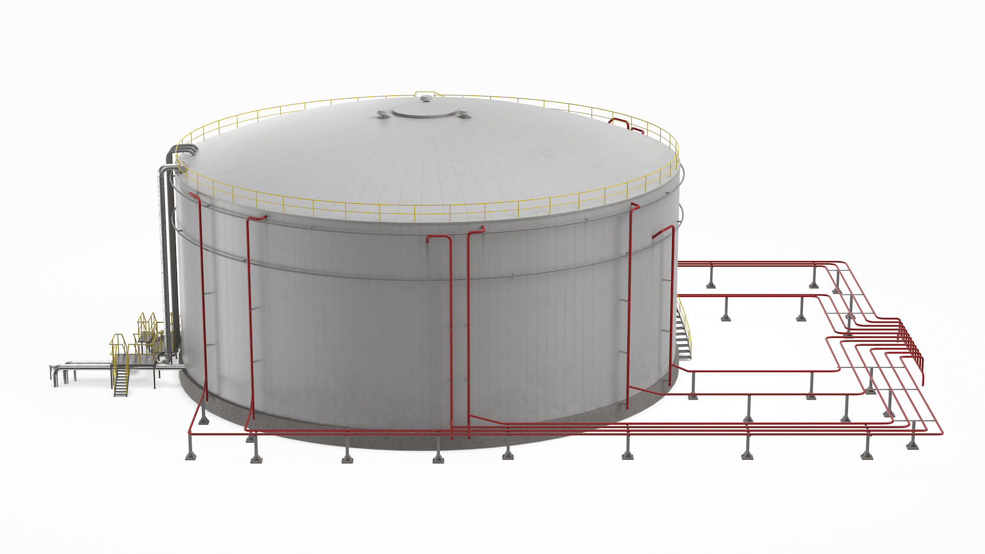 Refinery tank model - TurboSquid 1490607