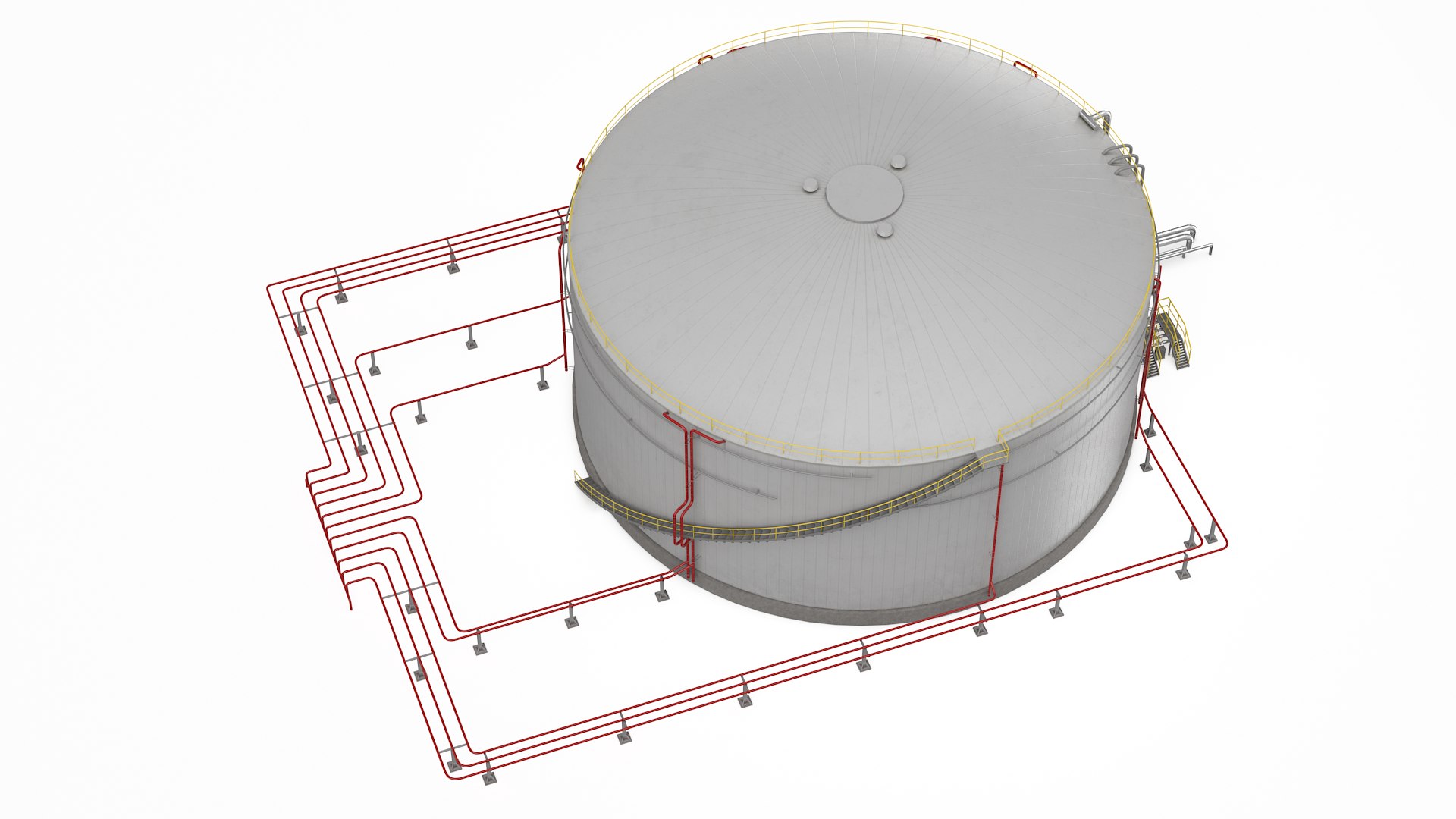 Refinery Tank Model - TurboSquid 1490607