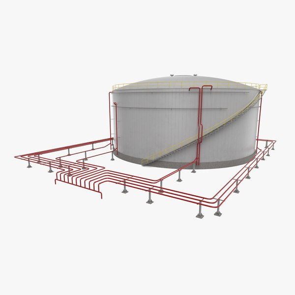 Refinery tank model - TurboSquid 1490607
