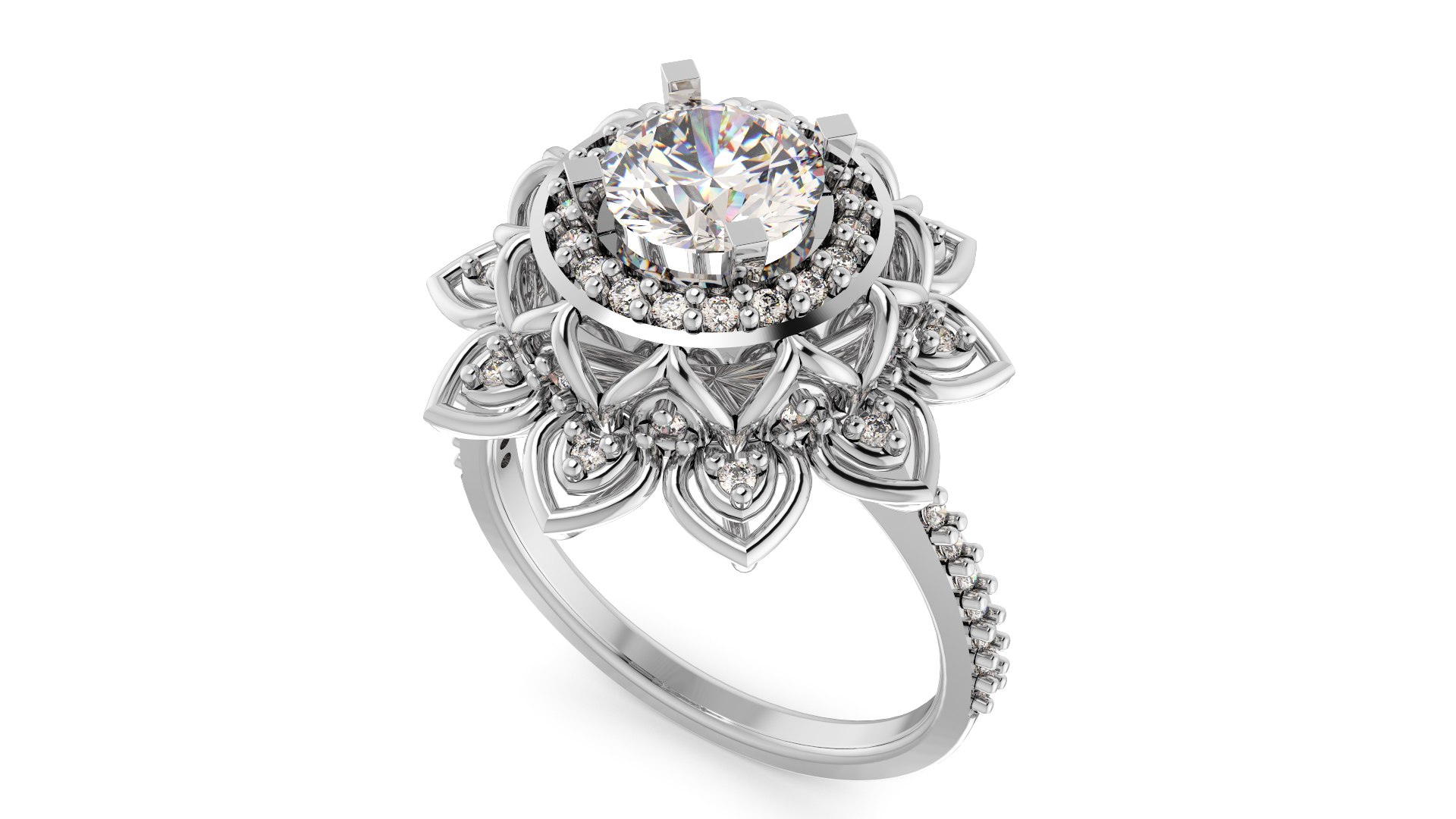 3D Model Engagement Ring Diamonds - TurboSquid 1637988