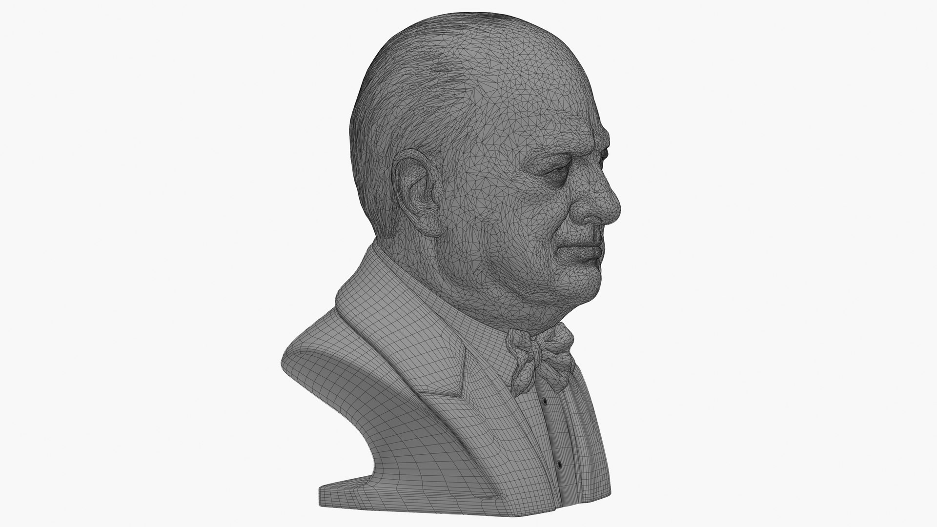 3d Decorative Bust Winston Churchill Model