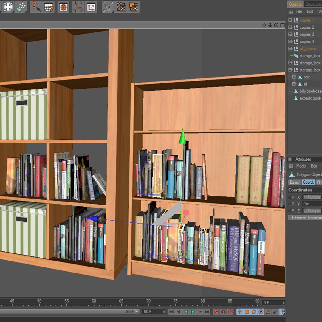 C4d Books Shelves Shelf