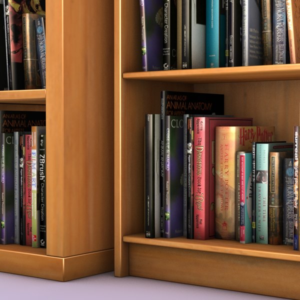 c4d books shelves shelf