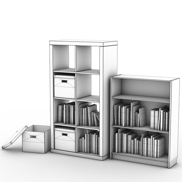 c4d books shelves shelf