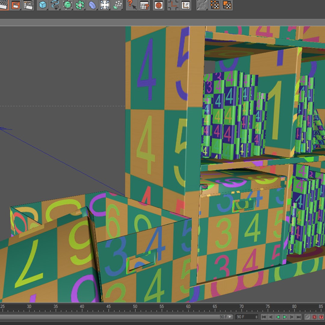 C4d Books Shelves Shelf