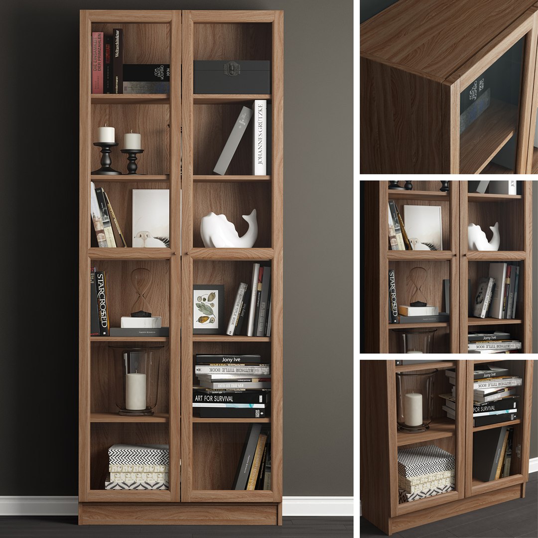 3D Model Decor Billy Oxberg Bookcase | 1145470 | TurboSquid