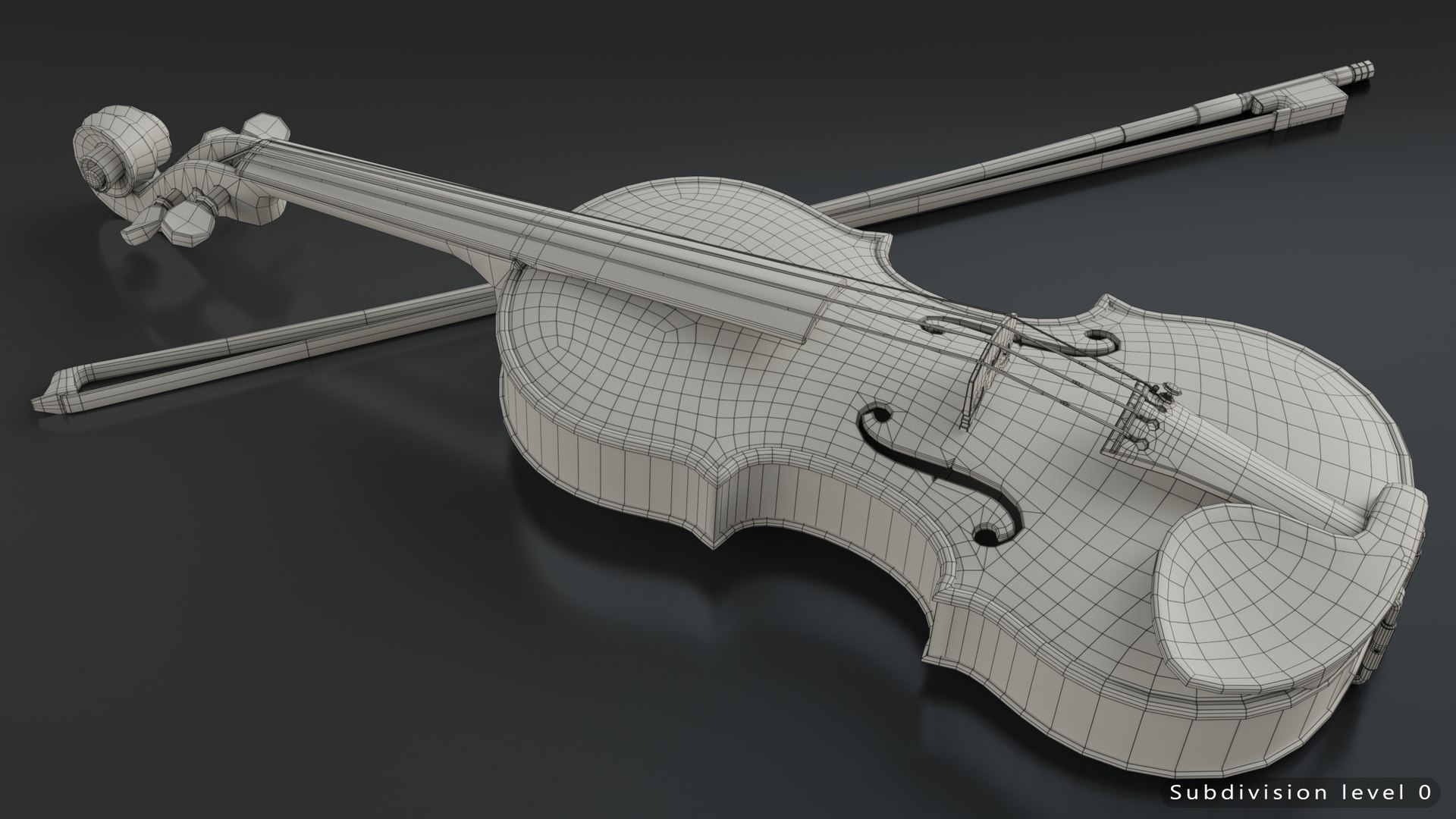 Violin Black 3D Model - TurboSquid 2218227