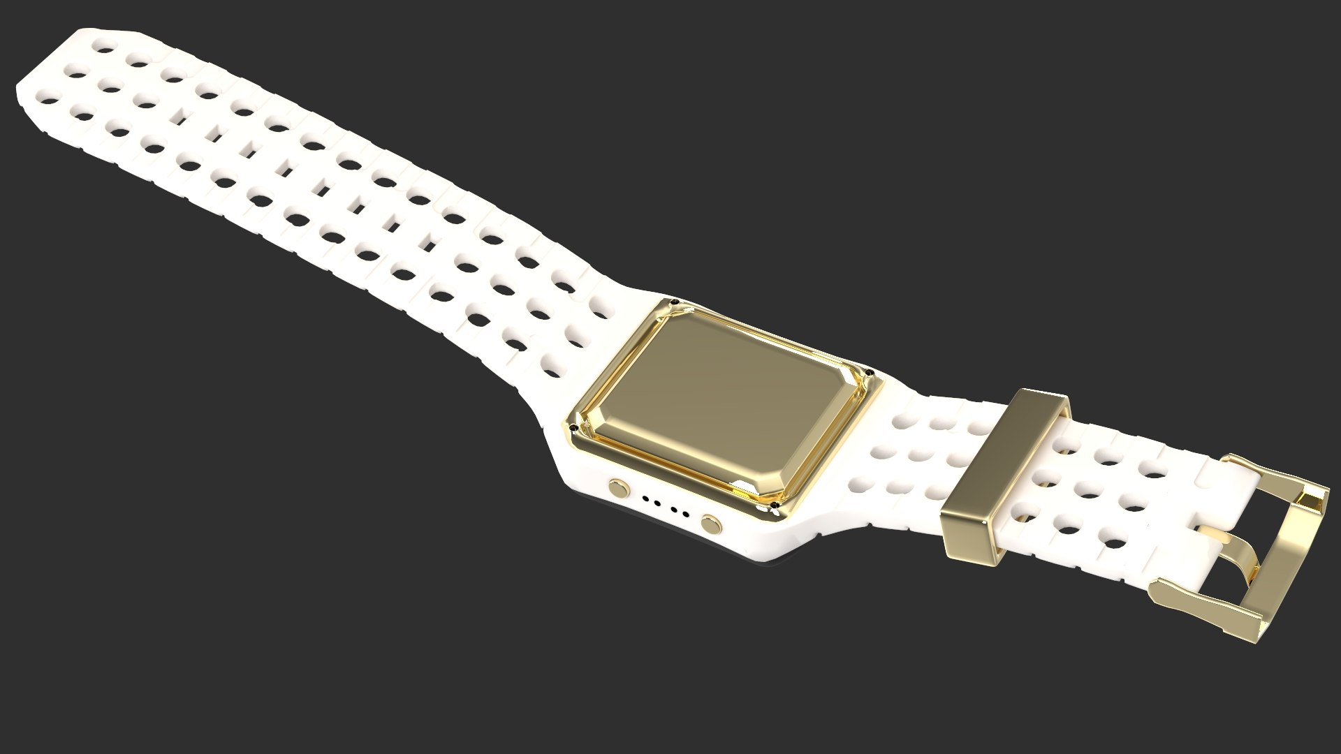 3D Sports Watch Open Strap Gold - TurboSquid 2380885