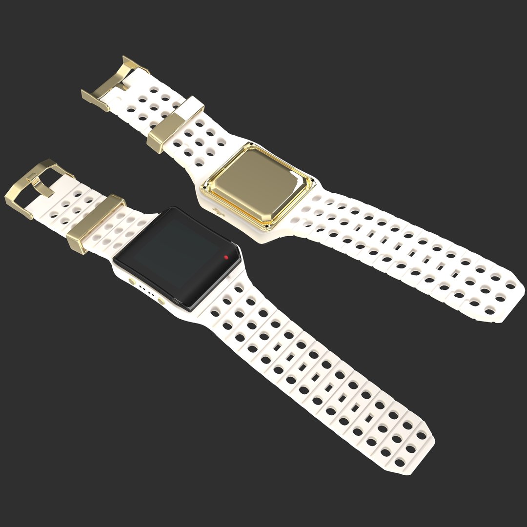 3D Sports Watch Open Strap Gold - TurboSquid 2380885