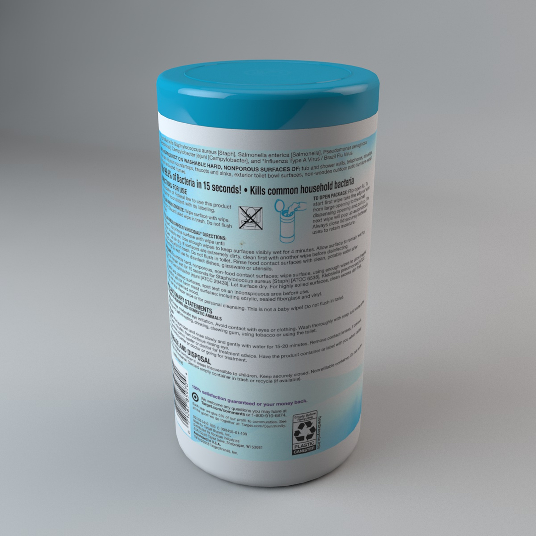 Disinfection kit wipes purell 3D model - TurboSquid 1534014